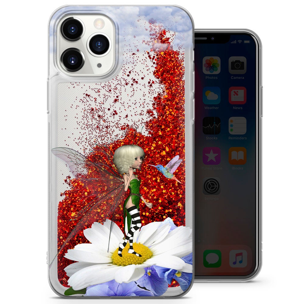 Fairies Phone Case Possible Personalised Name/glitter: BLUE - Etsy UK