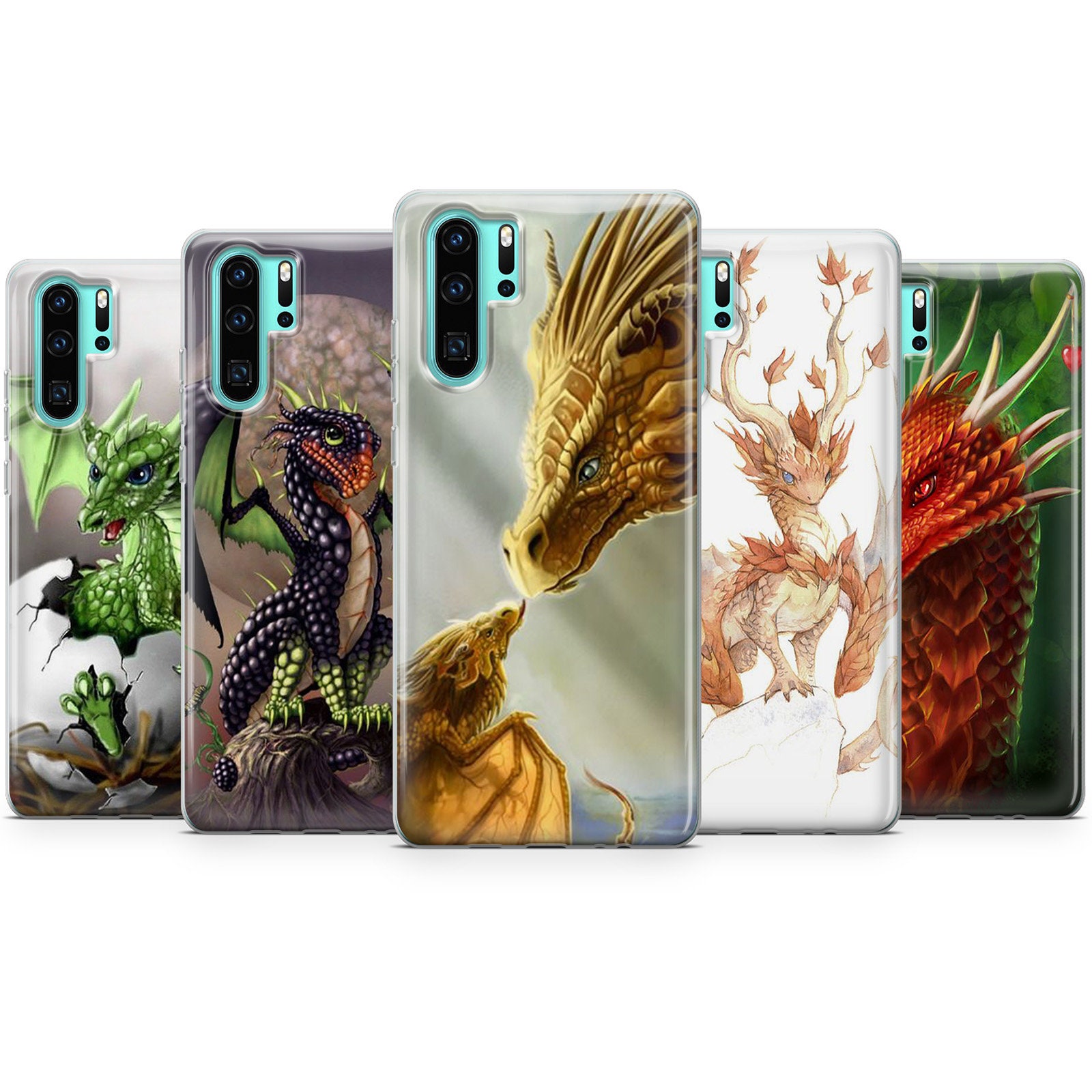 Dragons, Dragonfly, Small Dinazaurs Motif Phone Case for iPhone Cover ...