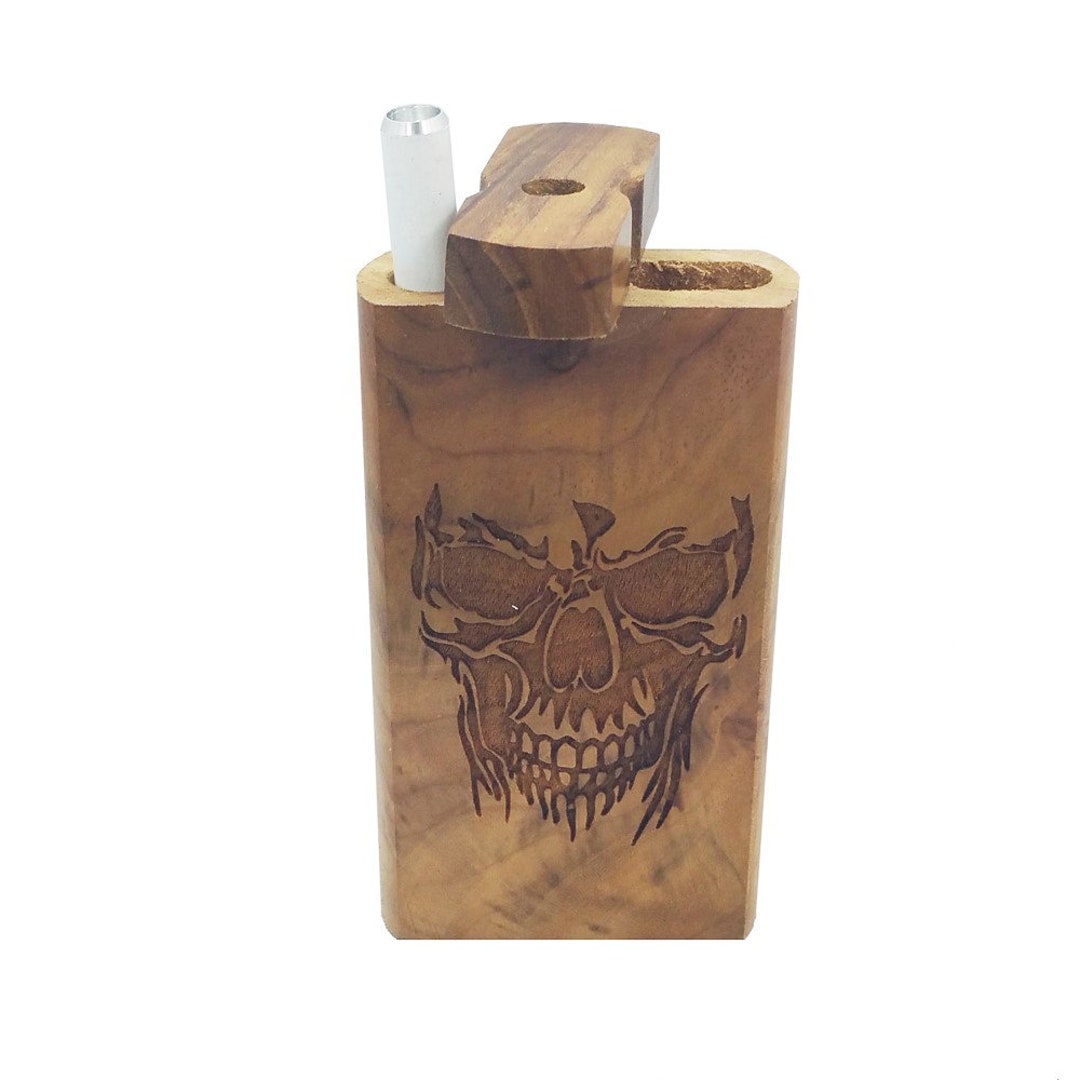 Skull 4" Wood Hitter Box With FREE Aluminum One Hitter - Etsy