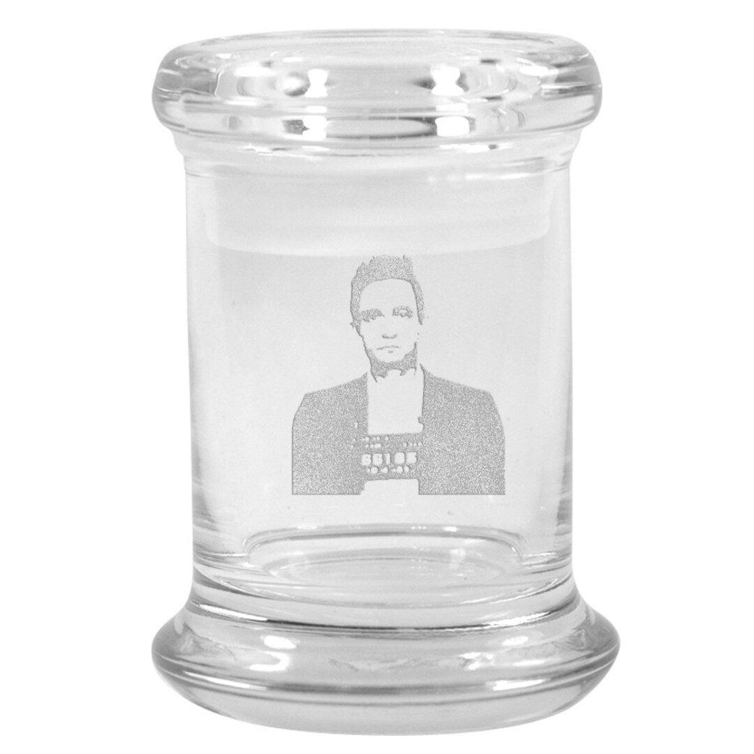 Johnny Cash Mugshot Stash Jar Small Glass Nug Herb CBD Container - Etsy