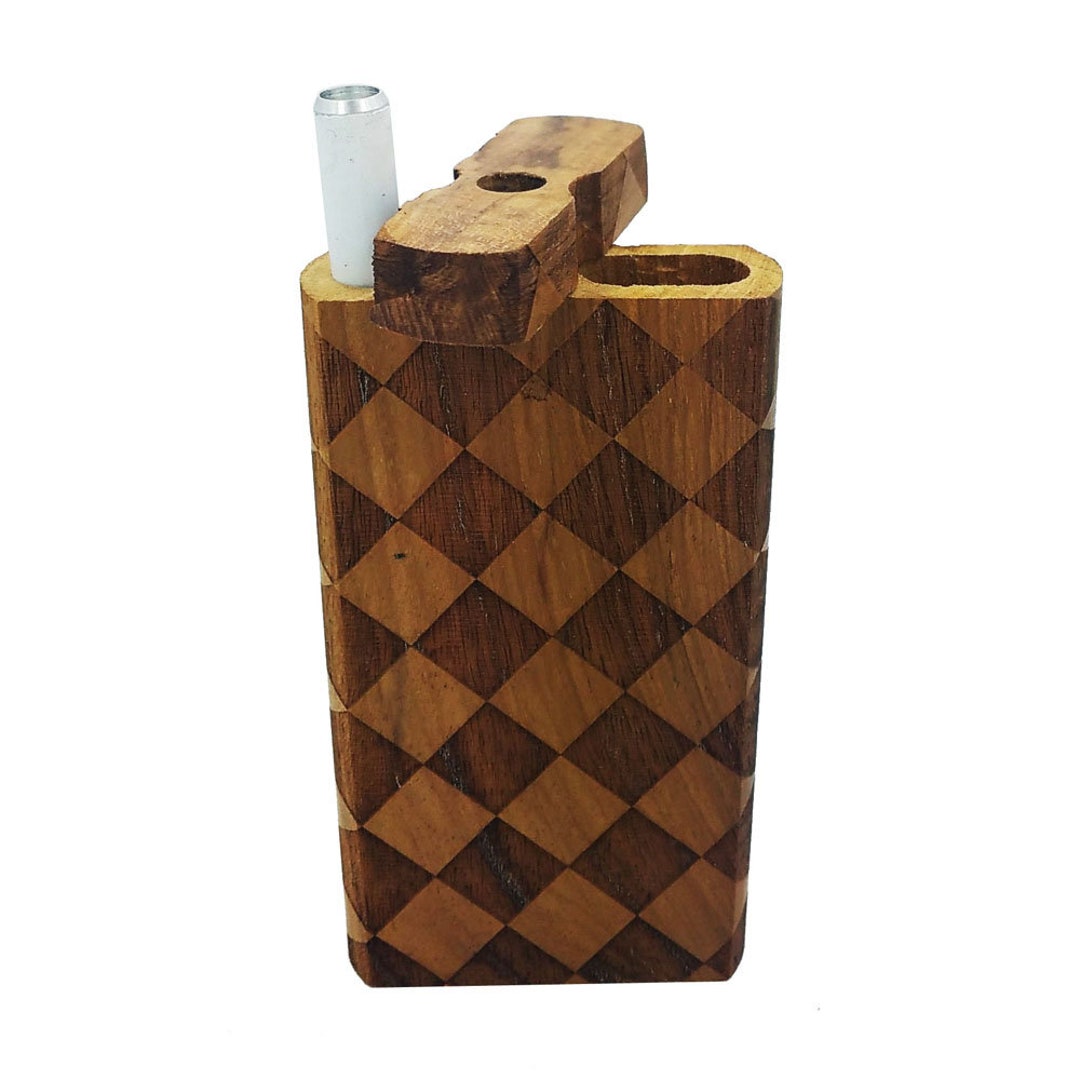 Checkerboard 4" Wood Hitter Box With FREE Aluminum One Hitter - Etsy