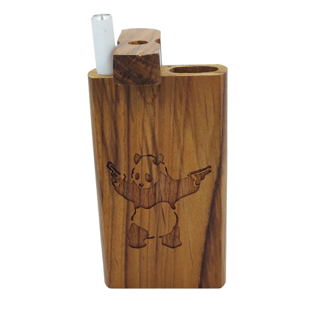 Panda With Pistols 4 Wood Hitter Box With FREE Aluminum One Hitter - Etsy