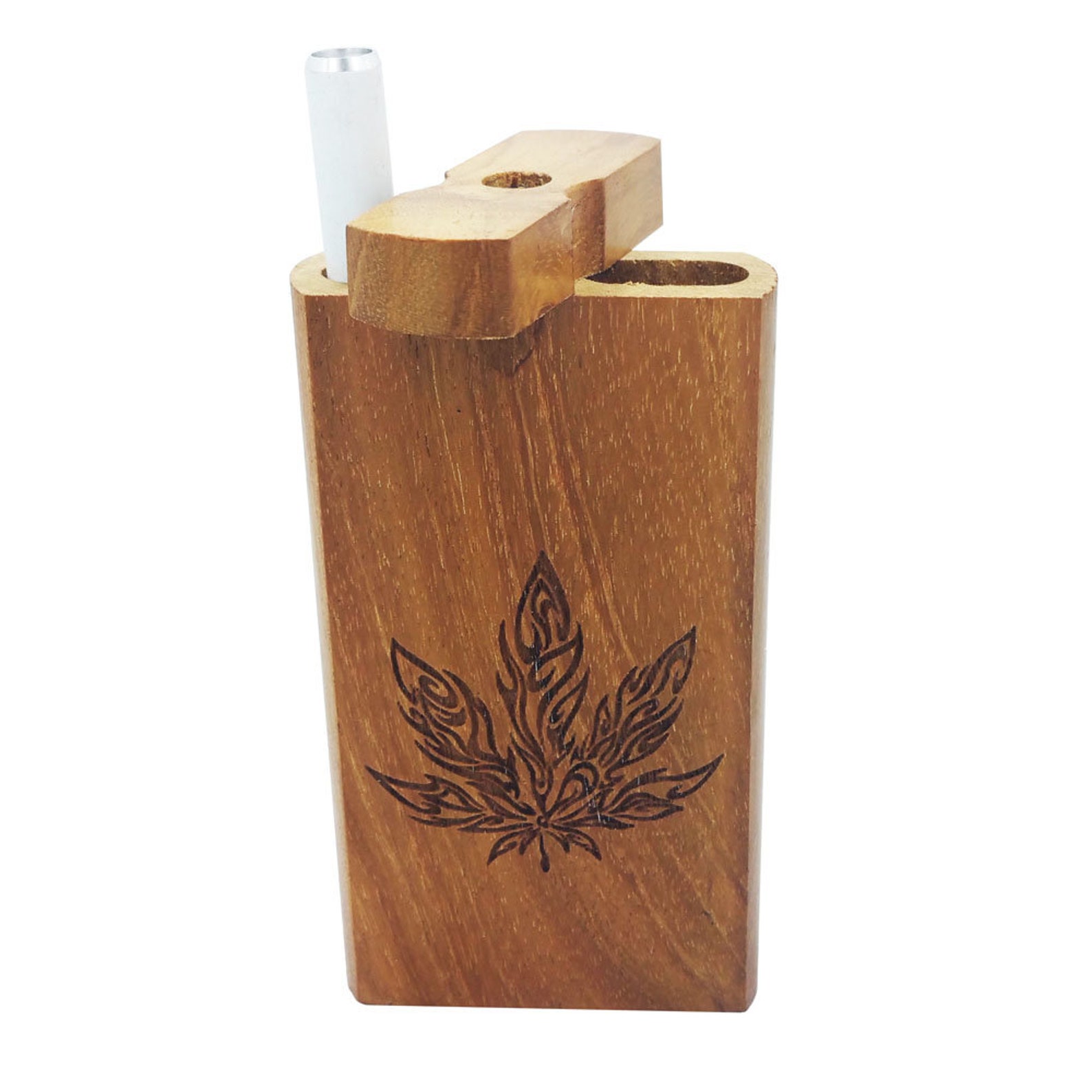 Tribal Marijuana Leaf 4 Wood Hitter Box With FREE - Etsy