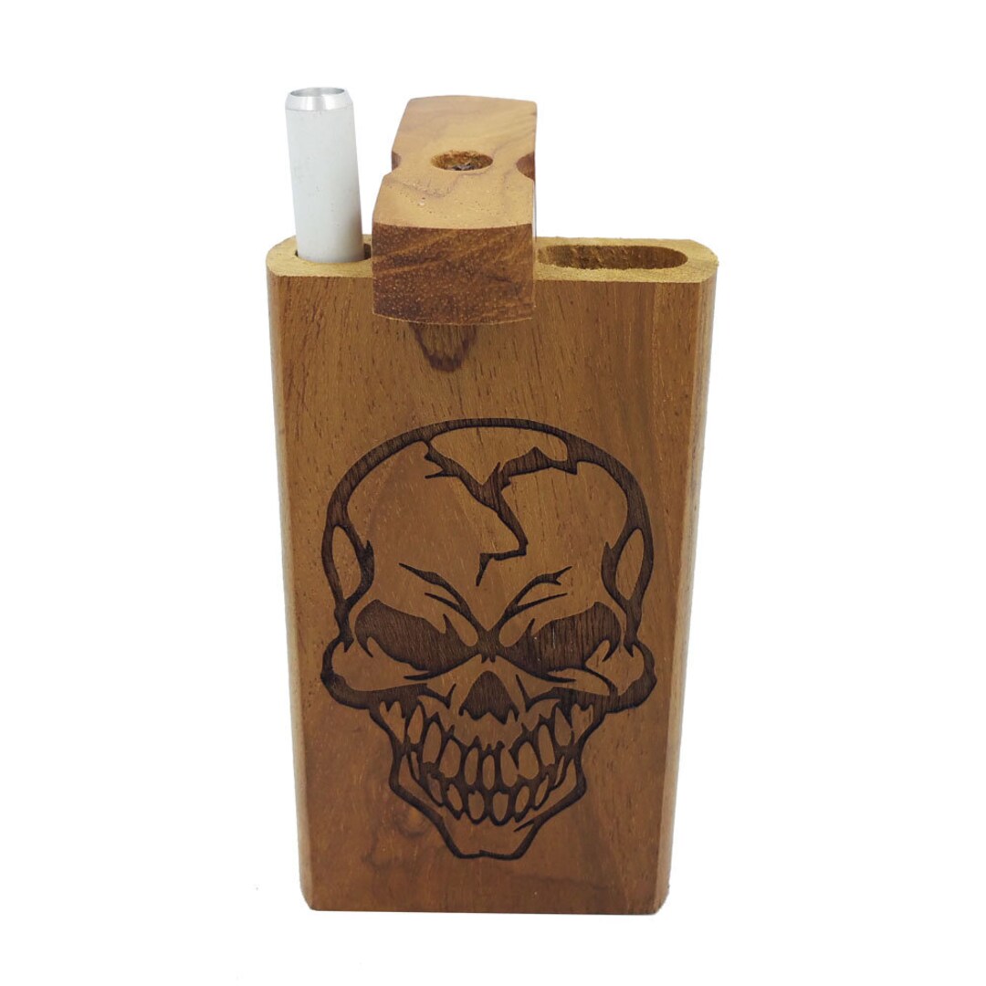 Evil Skull 4" Wood Hitter Box With FREE Aluminum One Hitter - Etsy