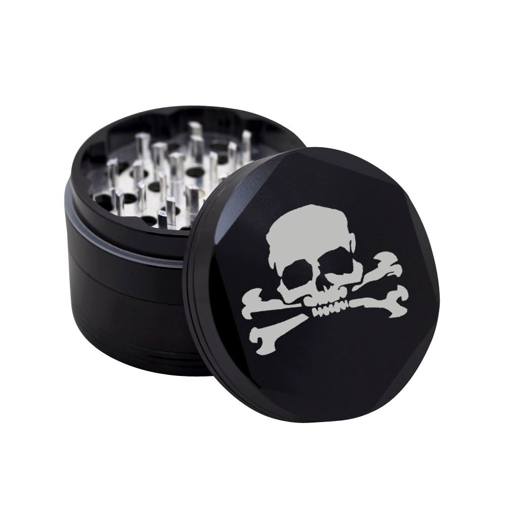 Skull & Crossbones 4-piece Metal Herb Grinder With Keef - Etsy UK