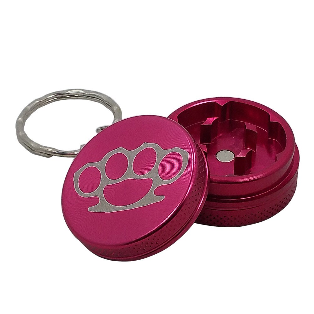 Brass Knuckle Mini Keychain Herb Grinder | Etsy