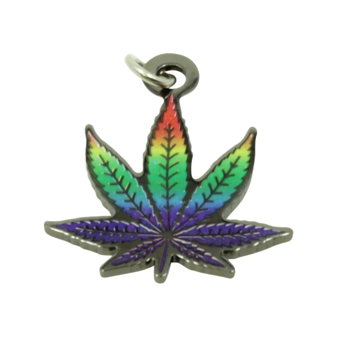 Rainbow Marijuana Leaf Charms - Etsy
