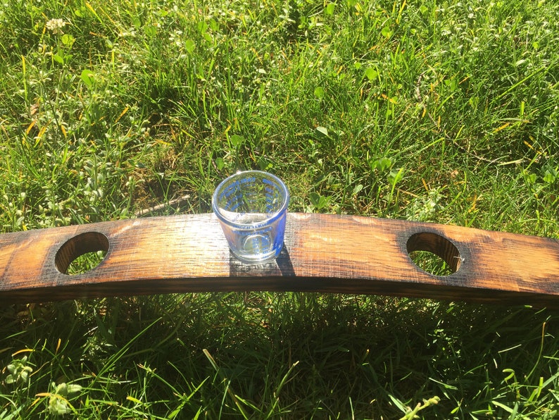 Wine Barrel Stave Shot Glass Flight Bar - Etsy