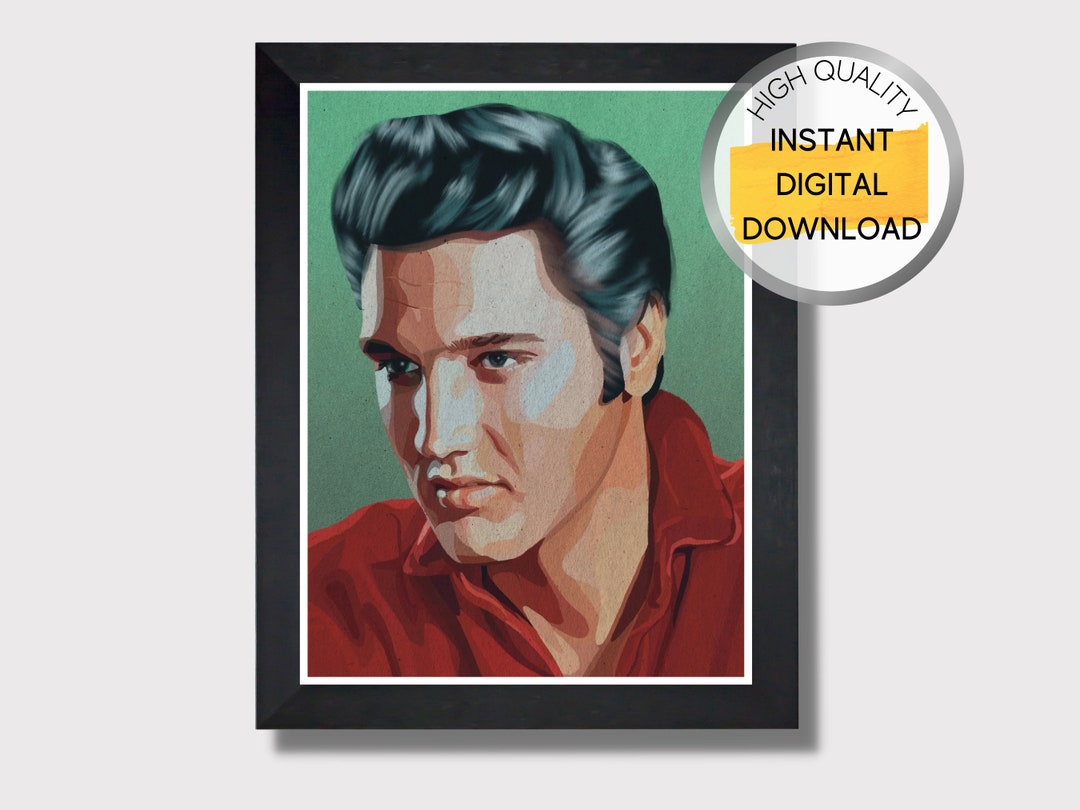 Elvis Presley Art Print, Original Illustration Art Print, Original Hand ...