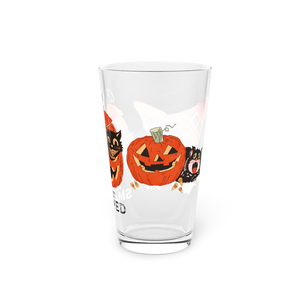 16oz Vintage Halloween Pint Glass, Gift for Beer and Halloween Lover ...