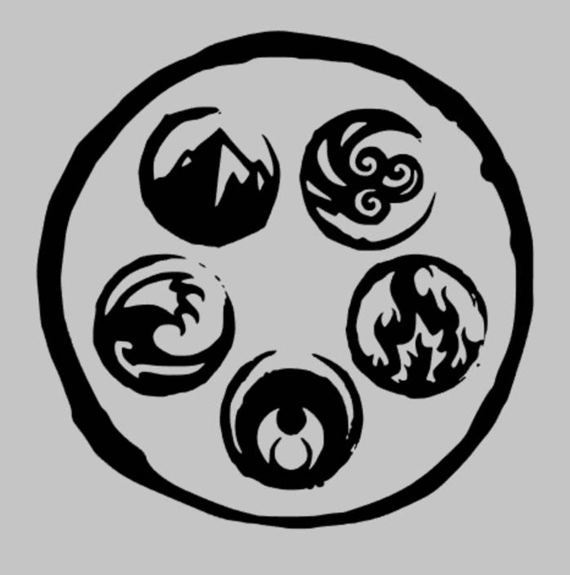 Vinyl Decal Legend of the Five Rings | Etsy