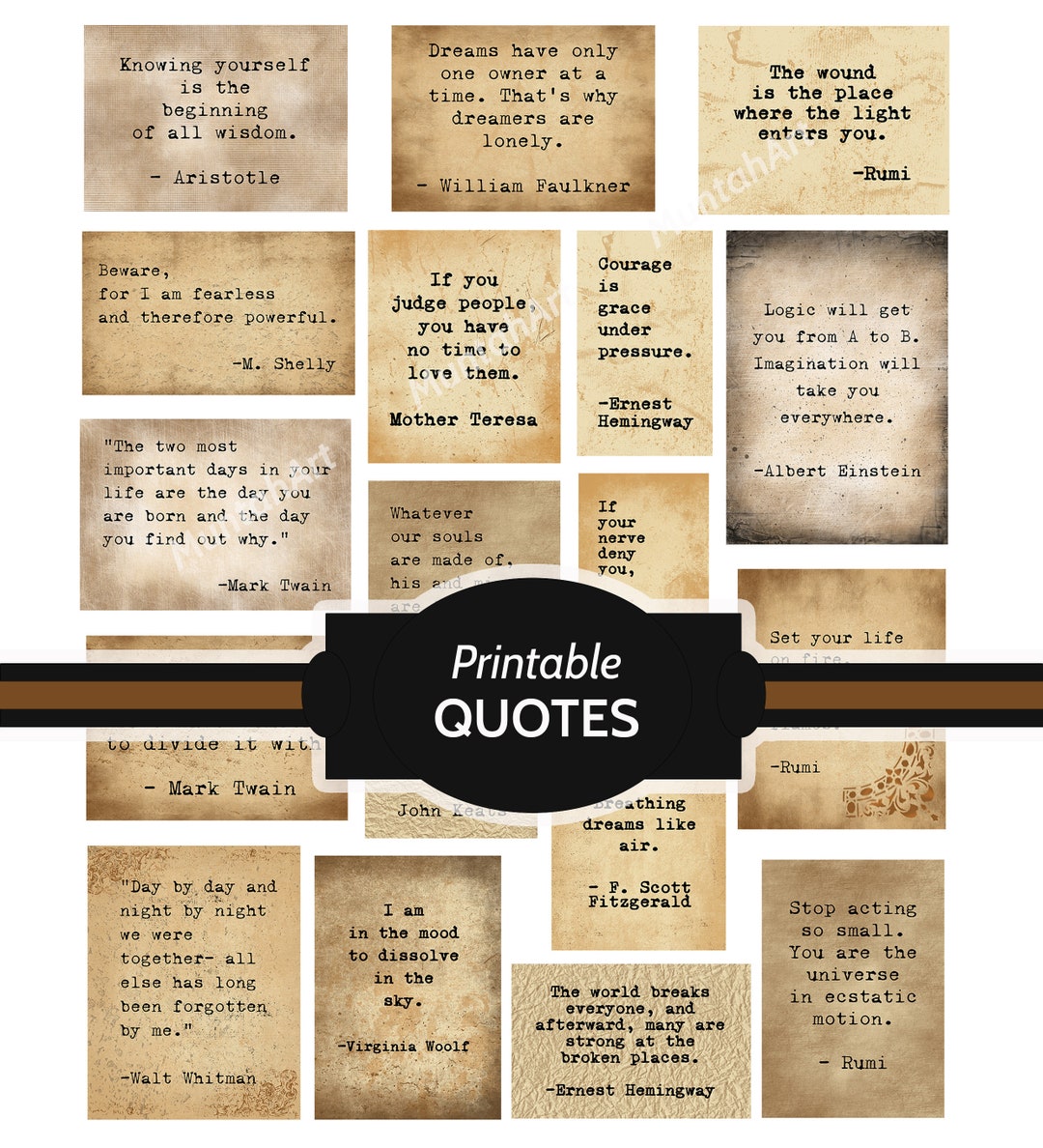 Printable Quotes - Vintage Style Ephemera for Journaling and ...