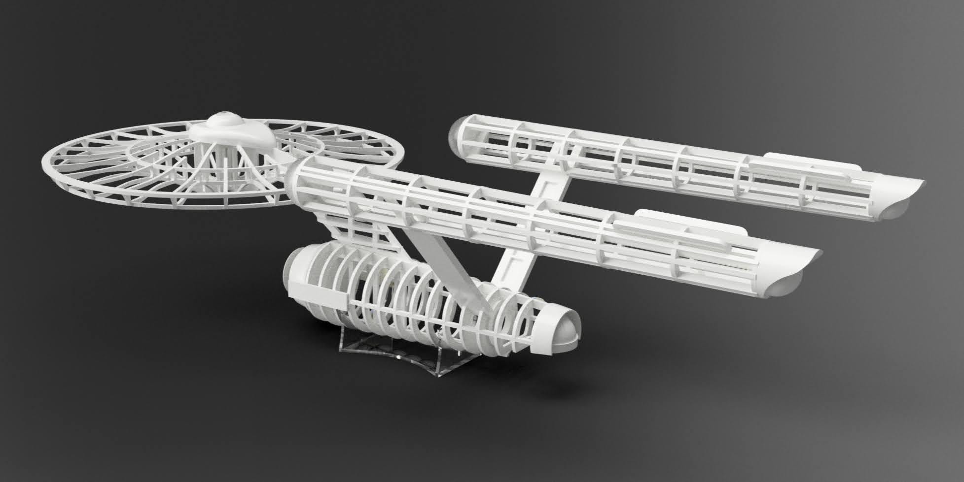 Star Trek Enterprise Structural Model Kit. 1/350 Scale. 32.4" Long ...