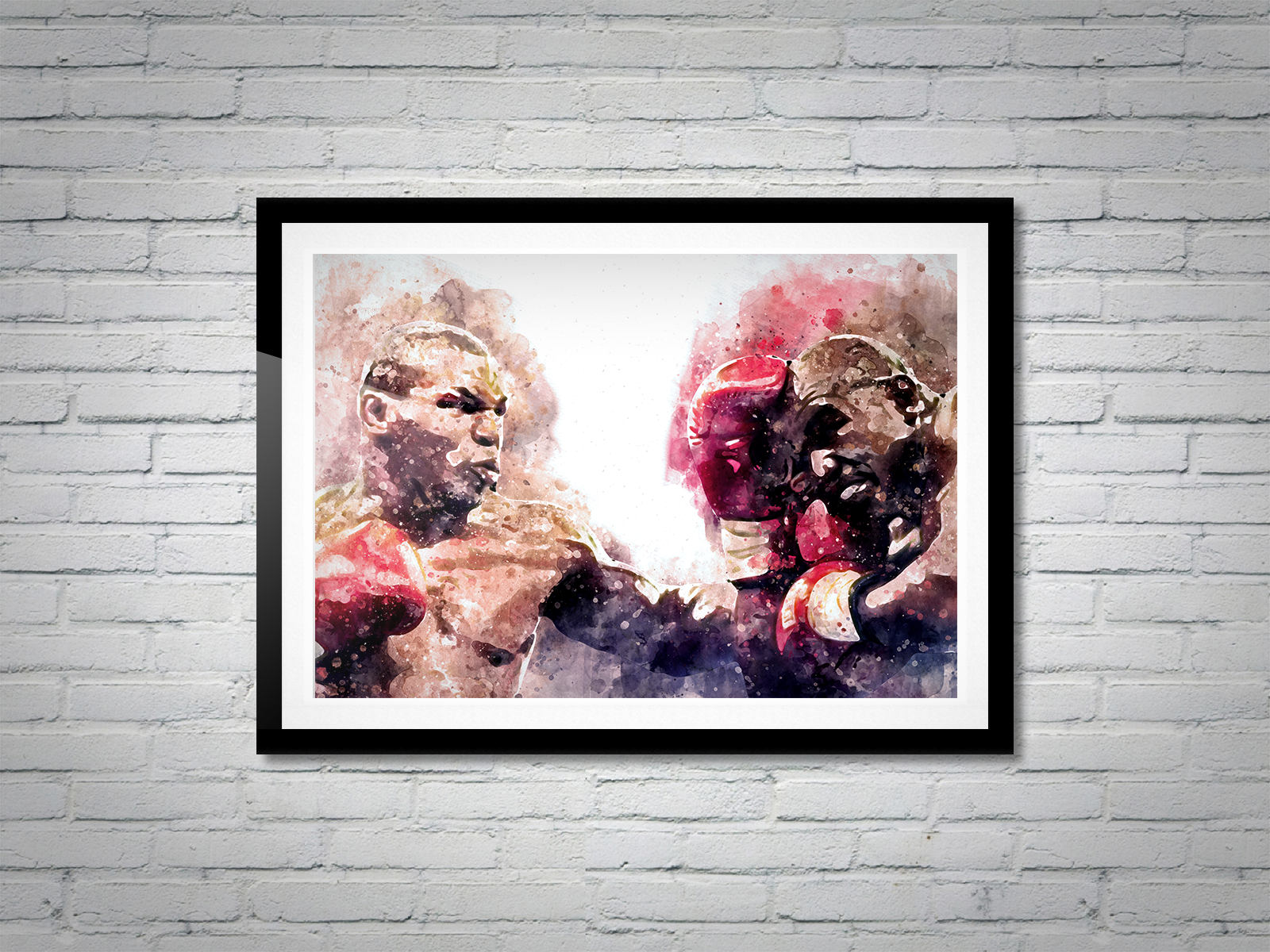 Iron Mike Tyson, Evander Holyfield Sports Art Print, Boxing Poster ...