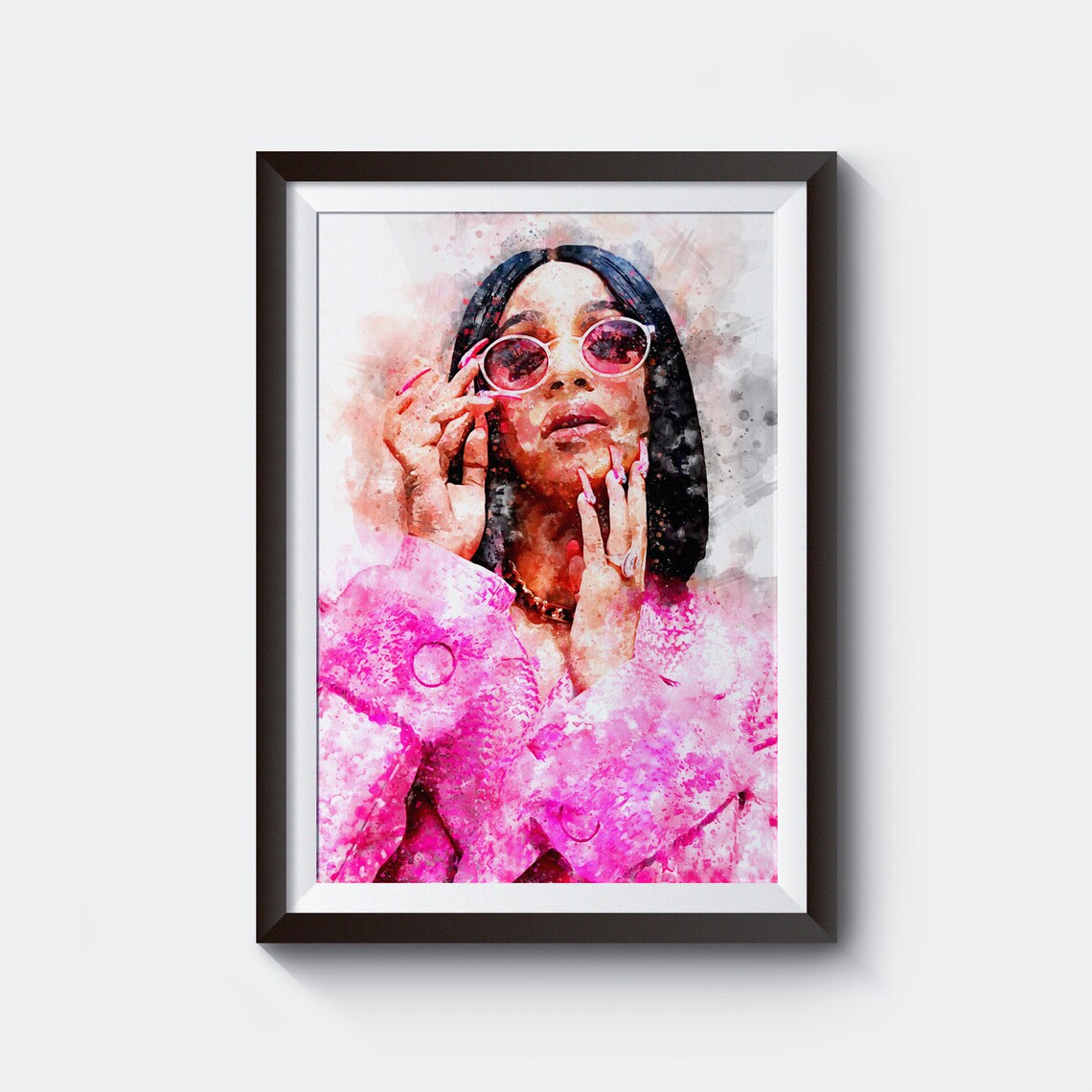 Cardi B, Cardi B Hip Hop Art Print, Rapper Poster, Female Rapper, Hip ...