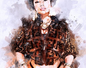 Cardi B, Cardi B Hip Hop Art Print, Rapper Poster, Female Rapper, Hip ...