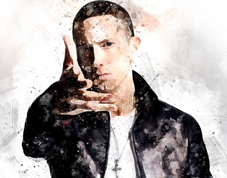 Eminem Slim Shady, Hip Hop Art Print, Rapper Poster, Hip Hop Fan Decor ...