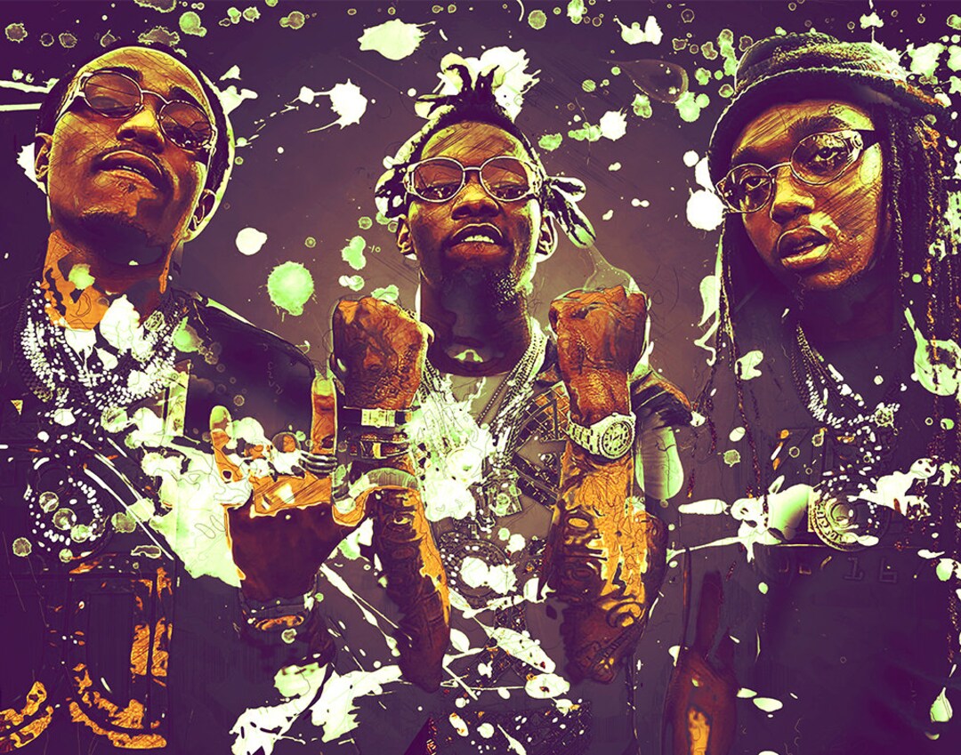 Migos, the Migos, Hip Hop Art Print, Rapper Poster, Hip Hop Fan Decor ...