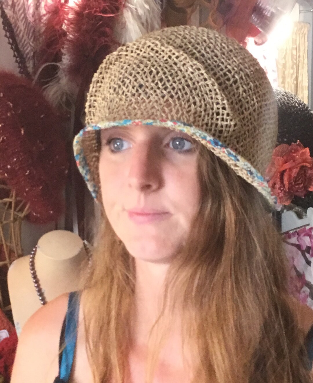 Bell Hat in Natural Straw Style 1925 of the Creator "menou" - Etsy
