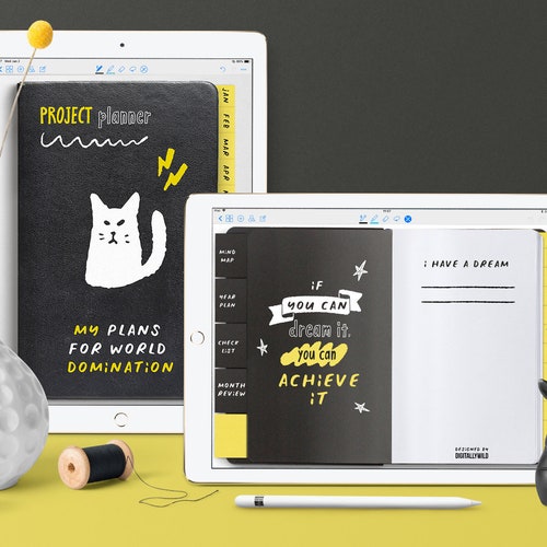 Digital Notebook Covers Set Goodnotes Study Notes | Etsy