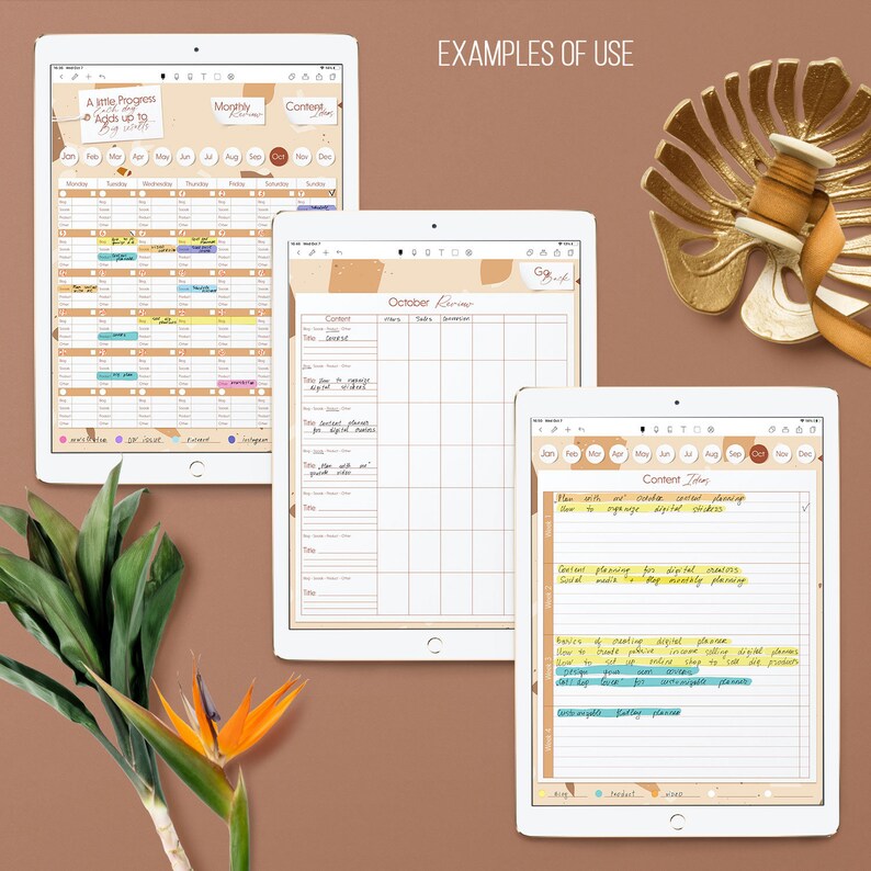 Social Media Planner Blog Planner Monthly Planner Content Calendar ...