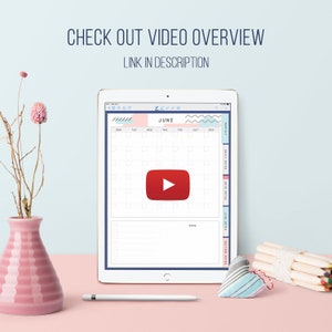 Digital Planner Notebook Grid Lined Notebook Undated Monthly Weekly ...