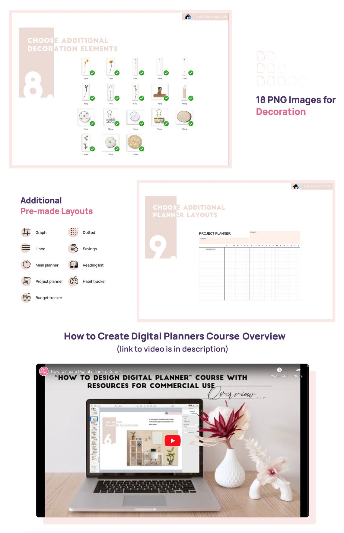 How to Create Digital Planner Tutorials Step by Step Guide DIY - Etsy