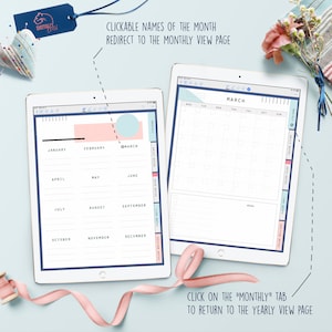 Digital Planner Notebook Grid Lined Notebook Undated Monthly Weekly ...