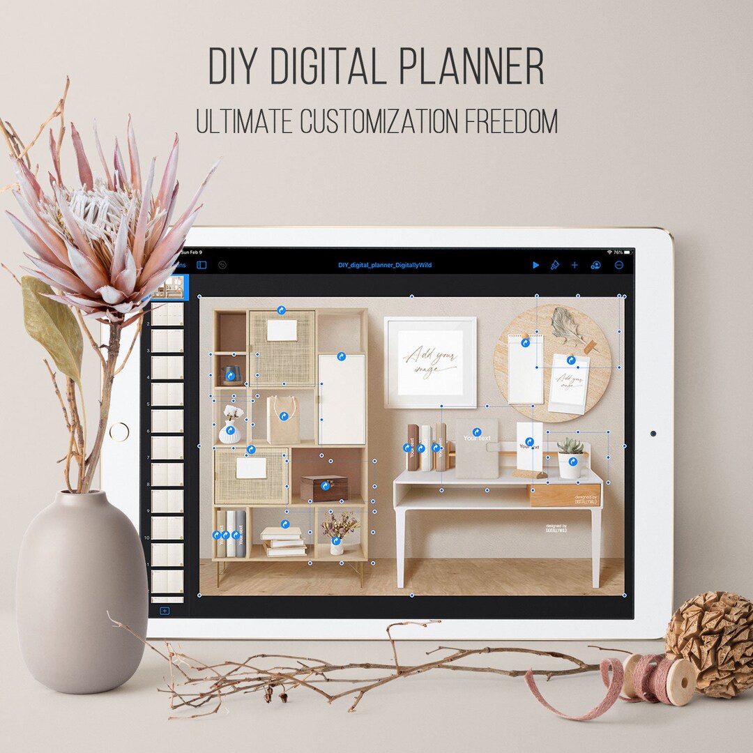 Digital Planner Customizable Keynote Template Personalized Monthly ...