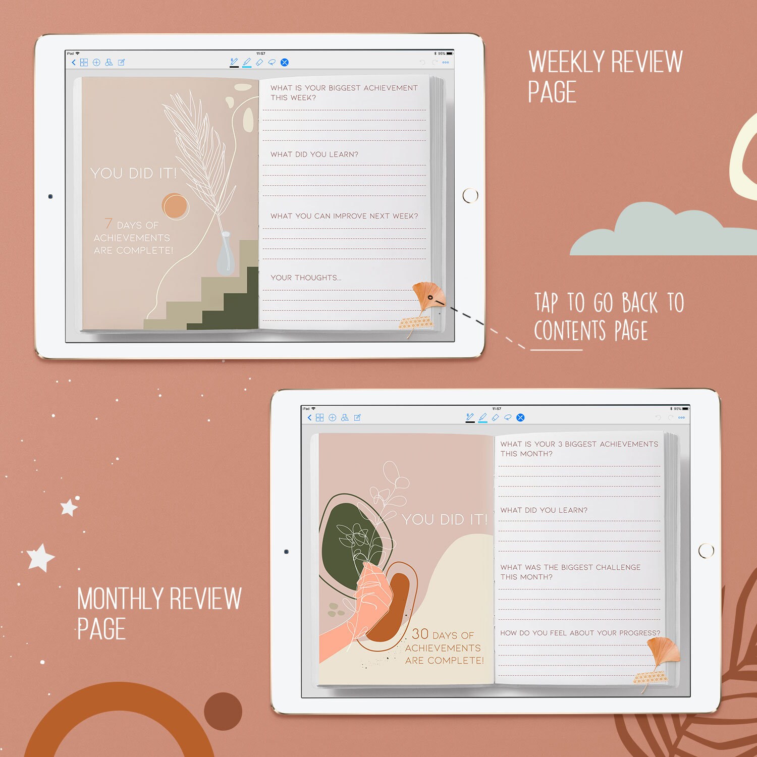 365 Days of Achievements Daily Digital Goal Planner Writing Journal ...