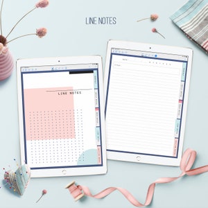 Digital Planner Notebook Grid Lined Notebook Undated Monthly Weekly ...
