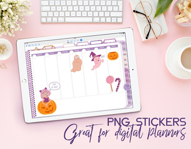 Halloween Planner Stickers Halloween Clipart Trick or Treat | Etsy