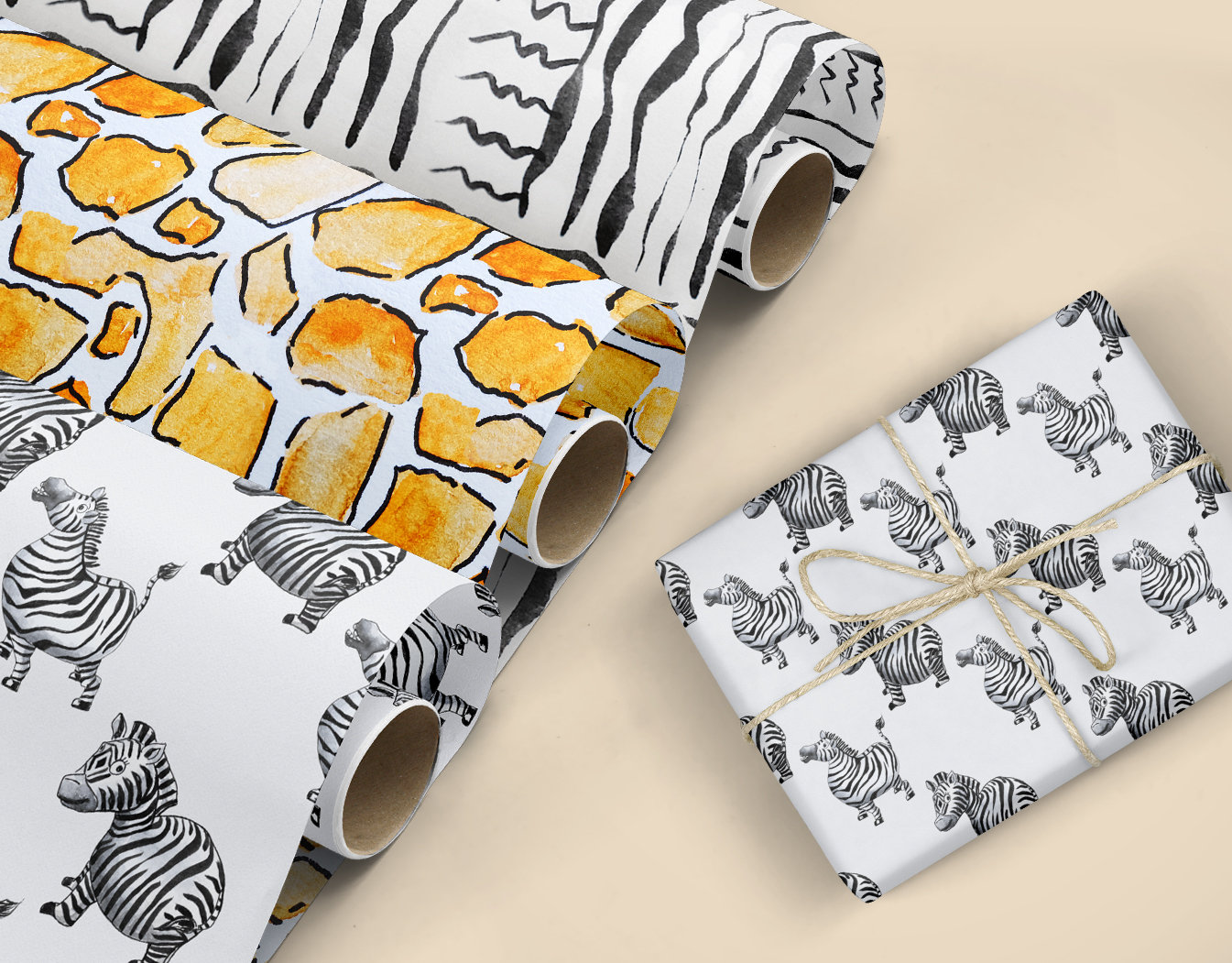 Safari Animals Digital Papers Seamless Patterns Pack for - Etsy