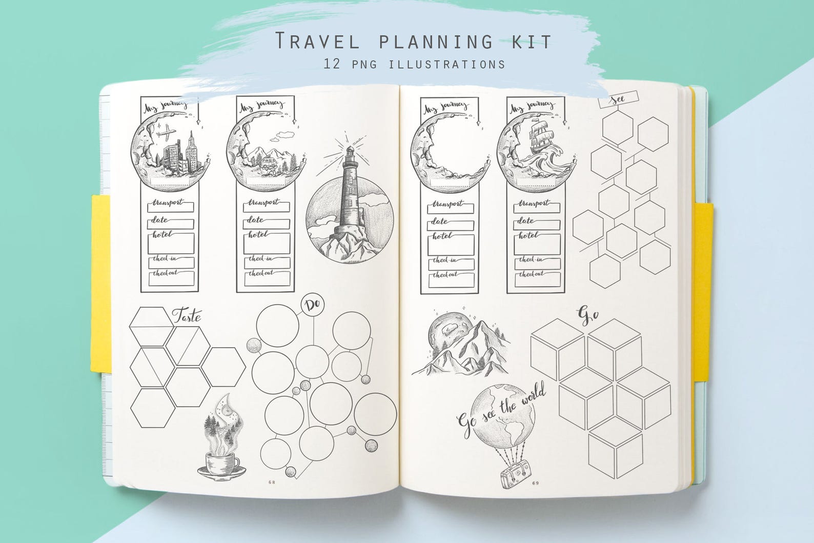 Printable Travel Planning Kit for Travel Journal or Vacation - Etsy