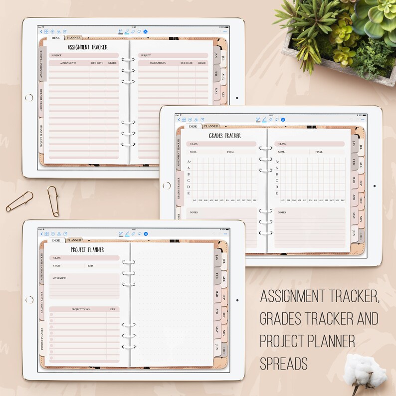 Student Digital Planner Academic College Planner Monthly/ - Etsy