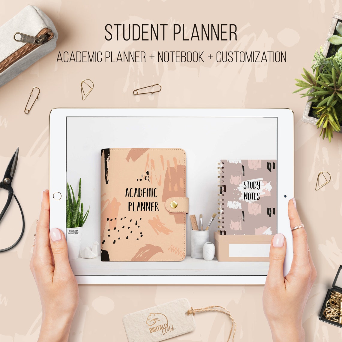 Student Digital Planner Academic College Planner Monthly/ Weekly ...