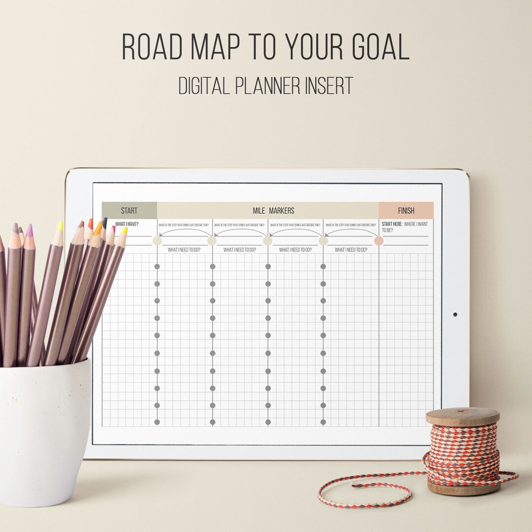 Goal Digital Planner Insert to Do List Goal Tracker Worksheet Goal ...
