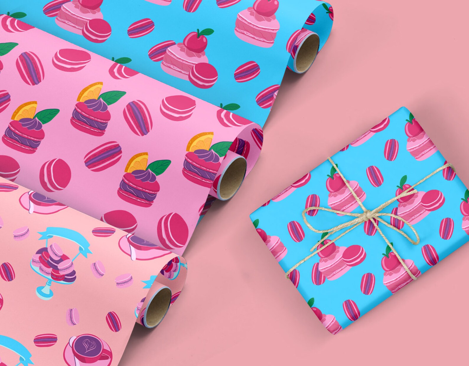 Macaroon Digital paper pack Seamless patterns for Scrapbook | Etsy