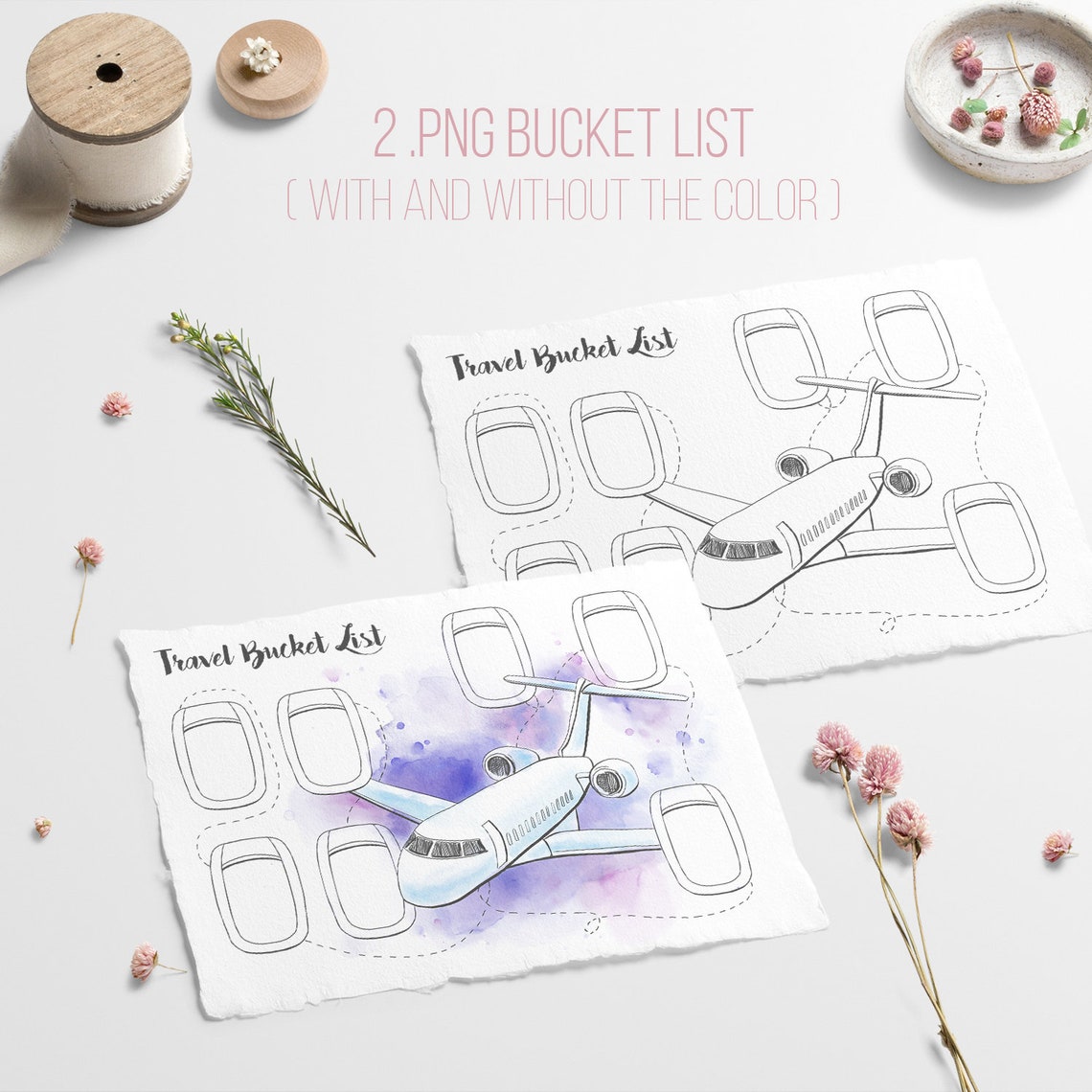 Travel journal Digital stickers bundle Bullet journal Planning | Etsy