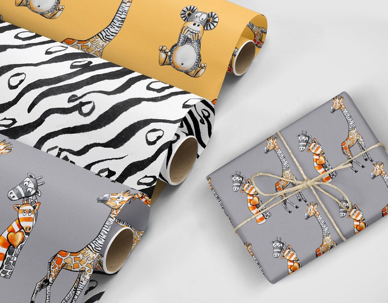 Safari Animals Digital Papers Seamless Patterns Pack for Scrapbook ...