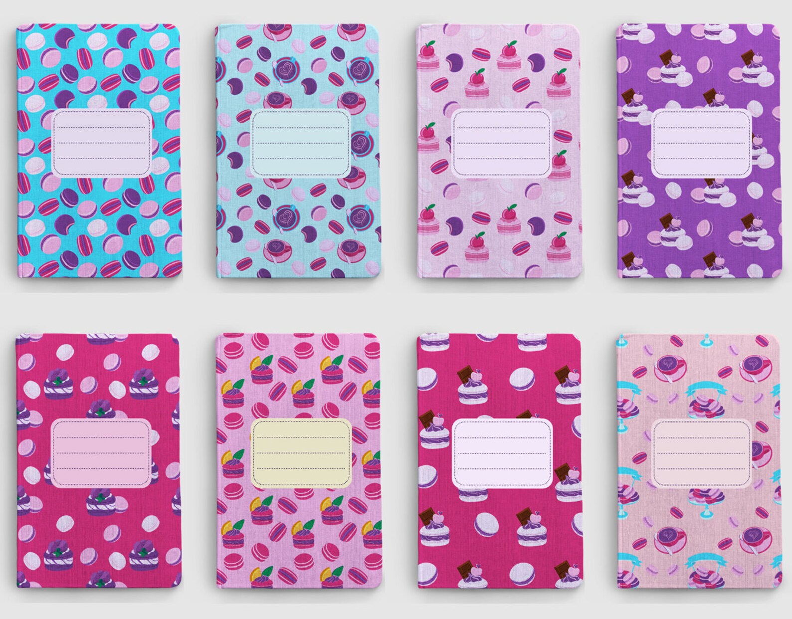 8 Notebook Covers for Goodnotes Digital Planner Binder Cover Macaroons ...