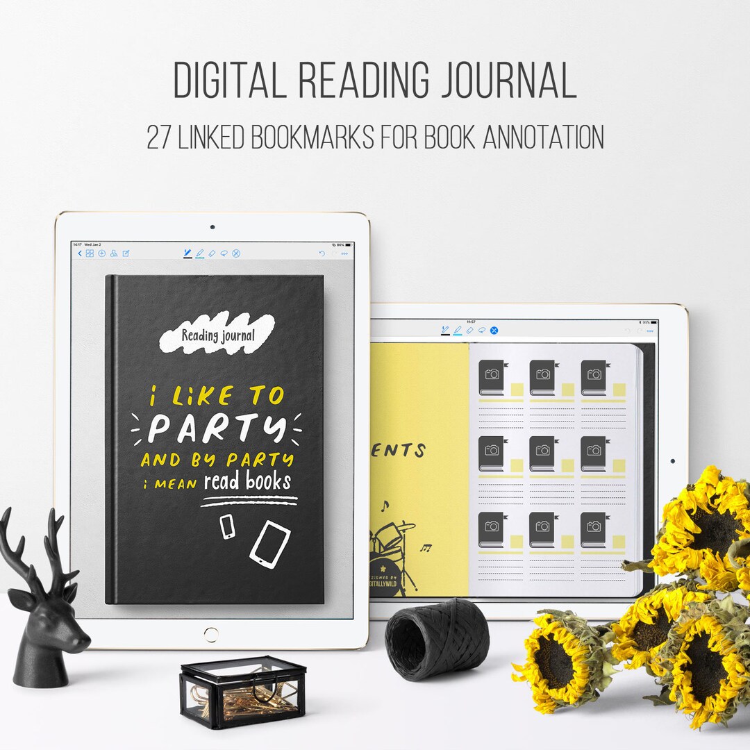 Reading Journal Digital Book Journal Reading Tracker Books to Read List ...