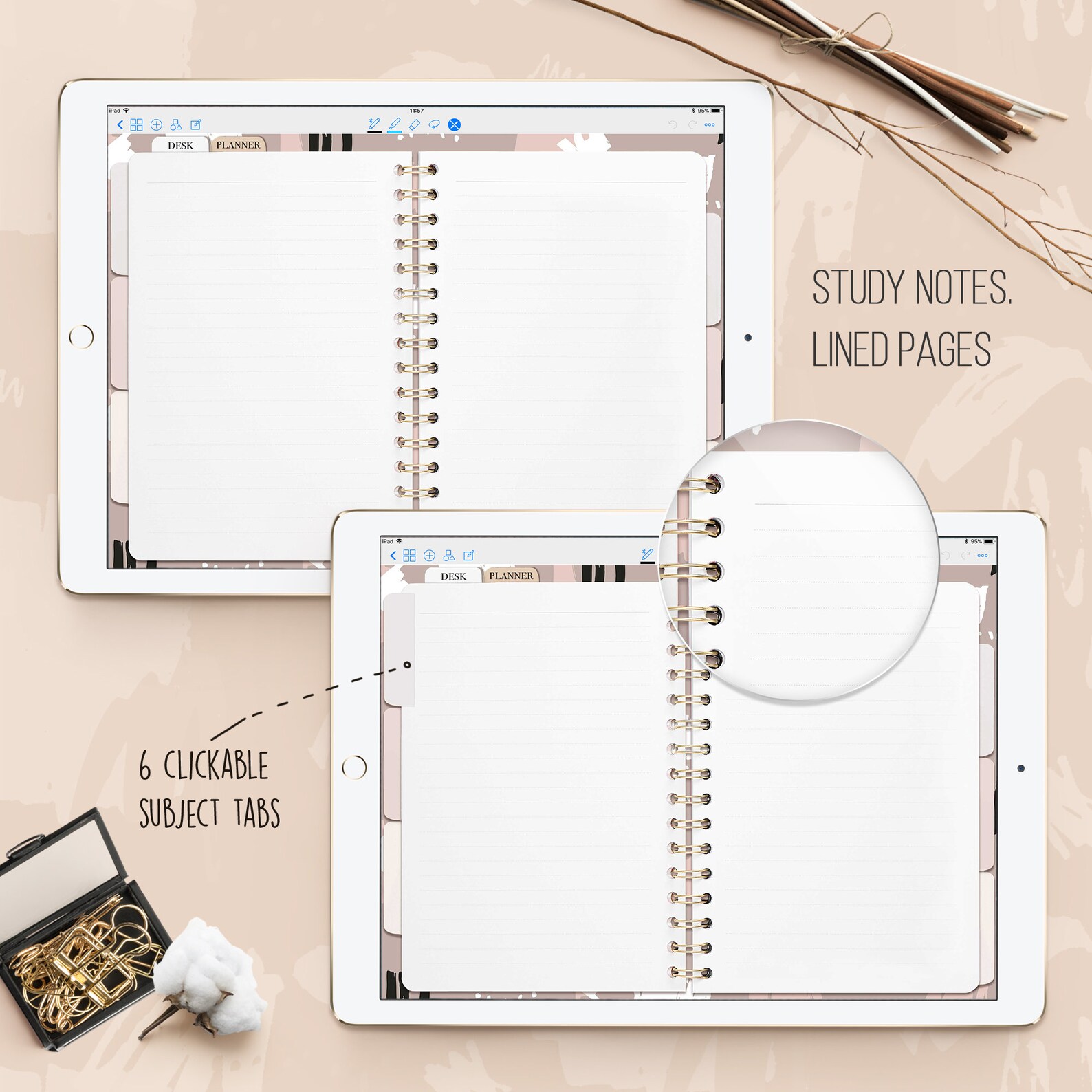 Student Digital Planner Academic College Planner Monthly/ - Etsy
