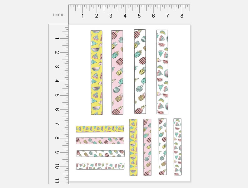Pineapple and Watermelon Digital Planner Stickers Erin Condren - Etsy
