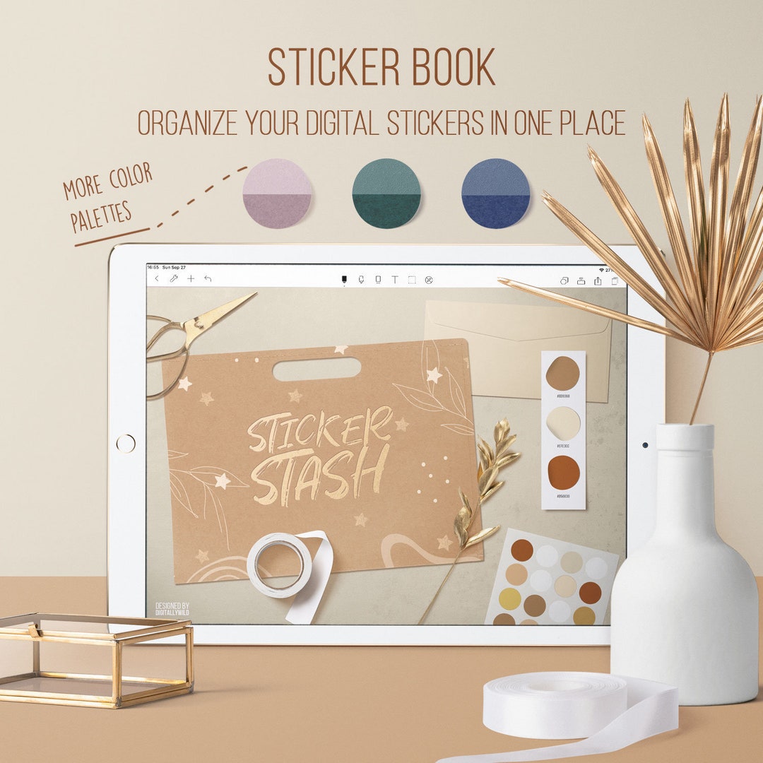 Digital Sticker Book Blank Sticker Album With Links Digital Notebook ...
