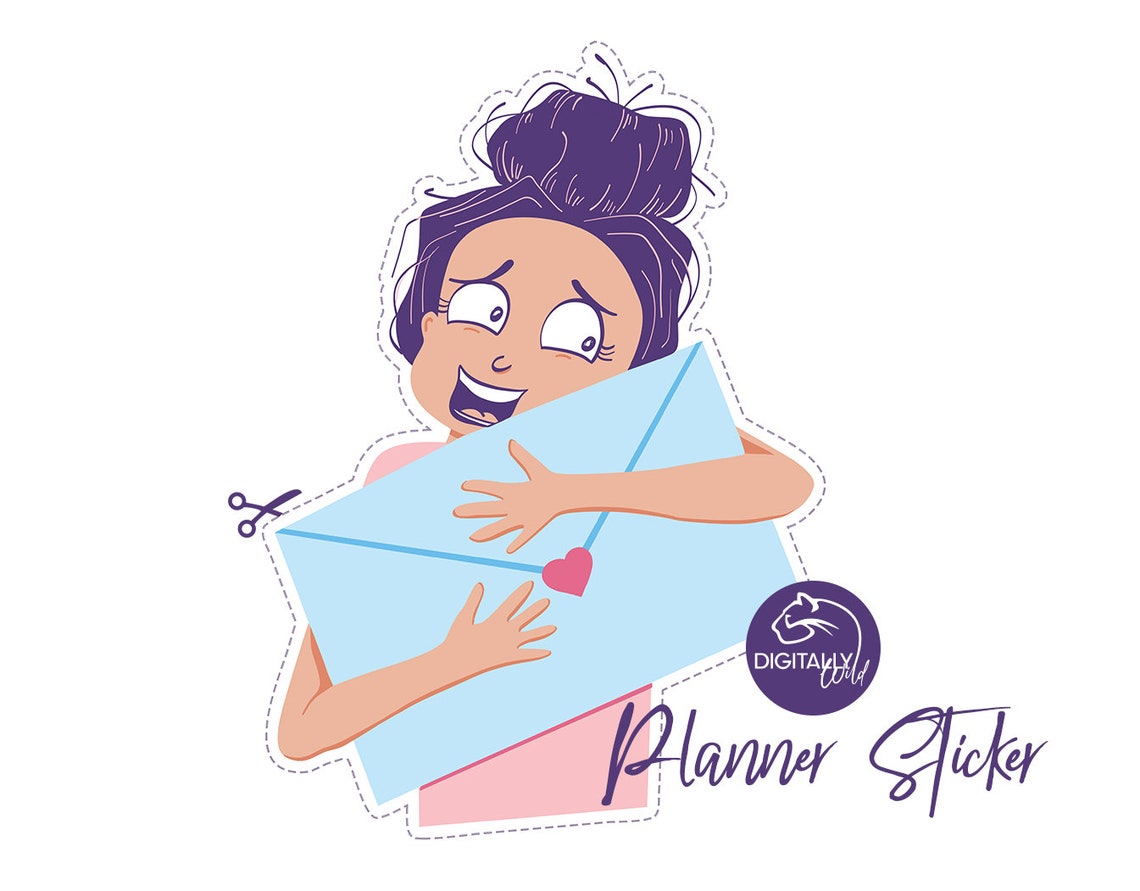 Happy Mail Newsletter Planner Stickers Letter Envelop Sticker | Etsy