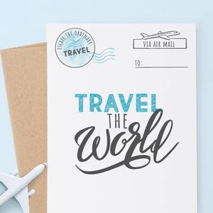 Travel Stickers, Printable, Journal Stickers, Digital Clipart, Hand ...
