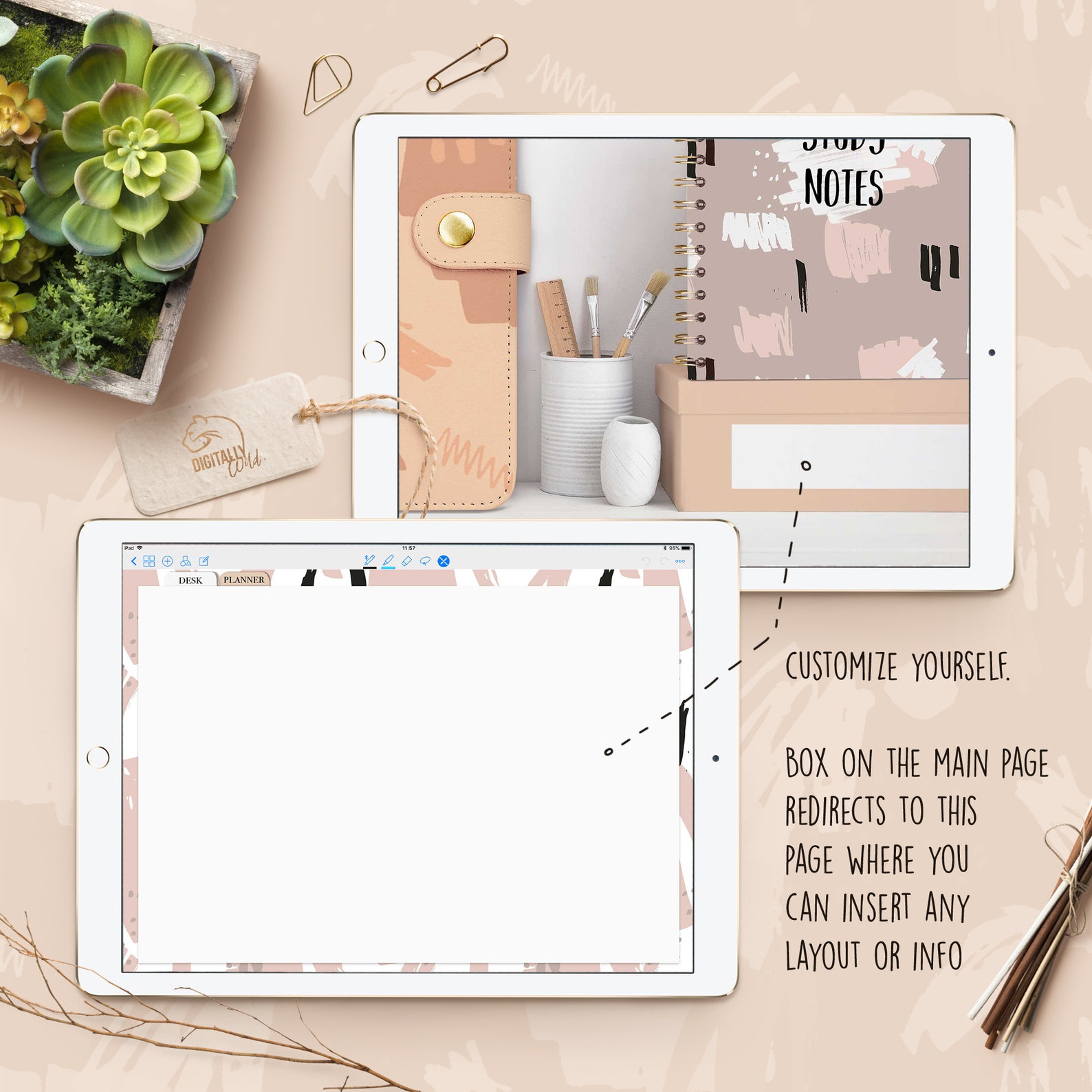 Student Digital Planner Academic College Planner Monthly/ - Etsy