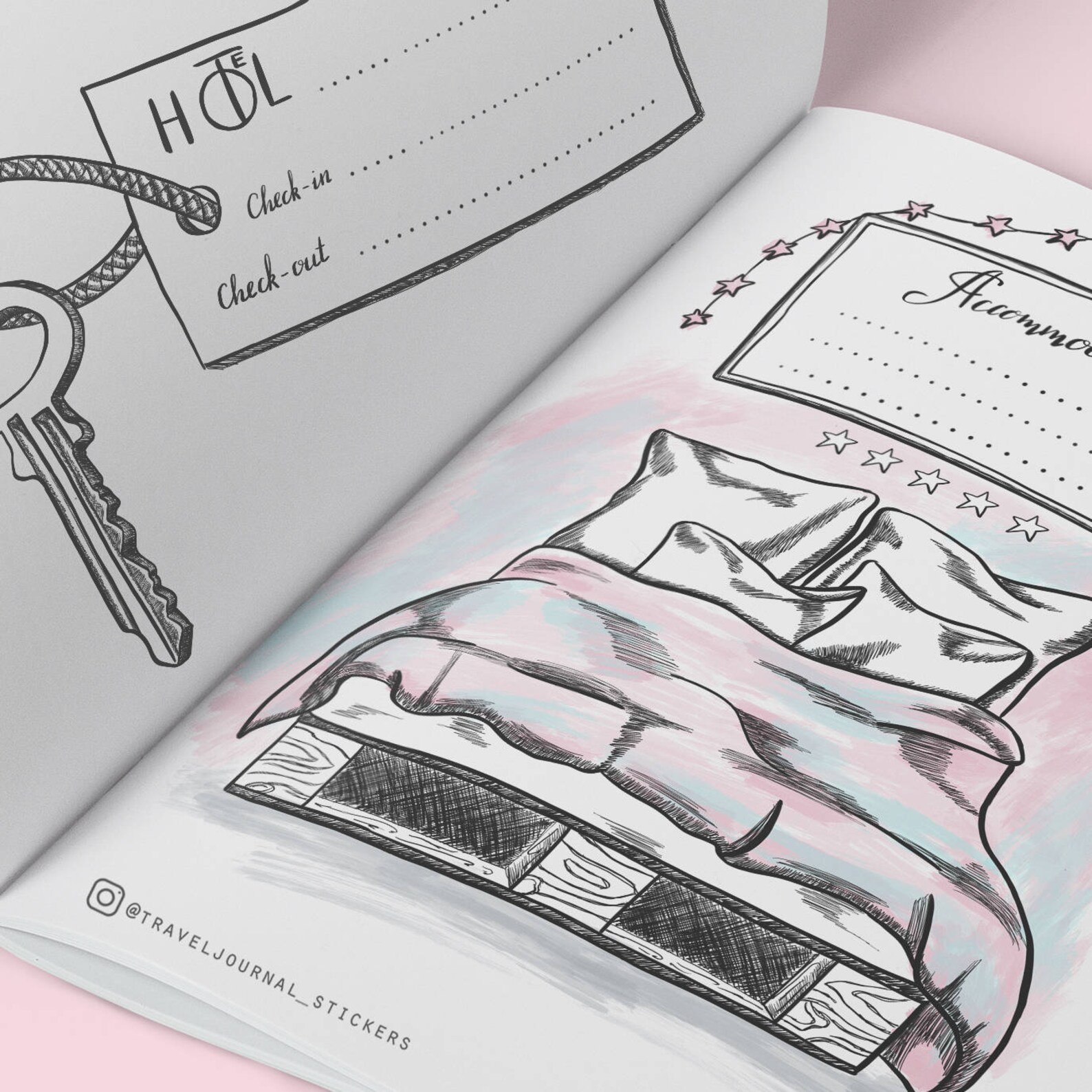 Hotel Stickers Hotel Planner Stickers Printable Trip - Etsy
