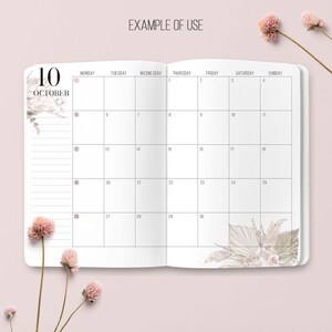 Editable Monthly Layout Landscape for Digital Planner PSD Procreate ...